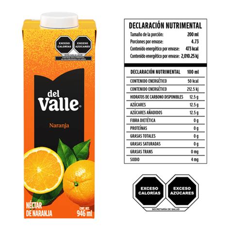 Datos Nutricionales Del Jugo De Naranja Webapp Bebida Láctea Uat