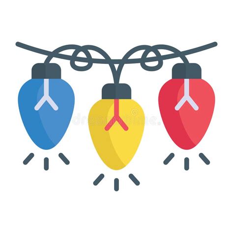 Decoration Lights Vector Icon Design String Lights Editable Style