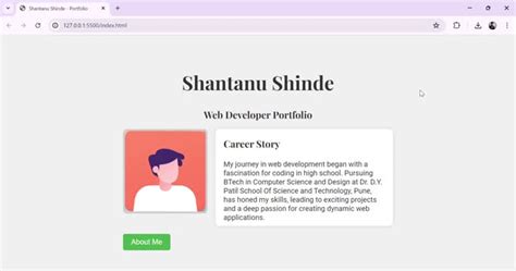 Shantanu Shinde On Linkedin Portfolio Profile Webdevelopment