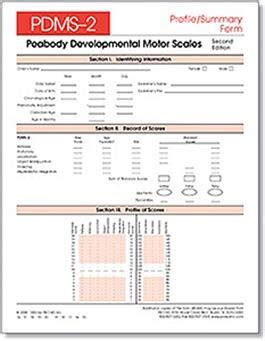 Peabody Developmental Motor Scales 2 Gross Motor Scale Sjsf