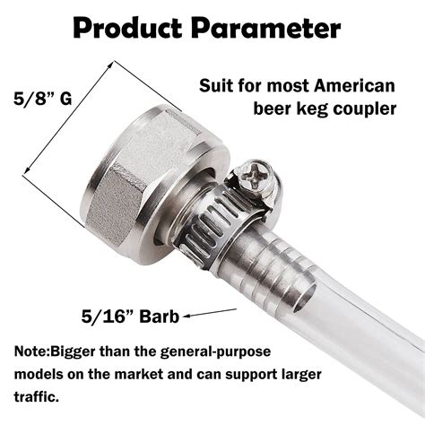 Litkiwi 4pcs Keg Coupler Barb Connector Stainless Steel