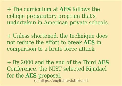 Example Sentences Of Aes Englishteststore Blog