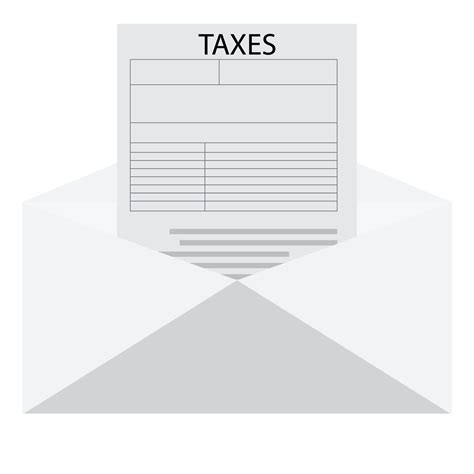 Letter With Tax Declaration Accounting Money And Tax Forms Vector