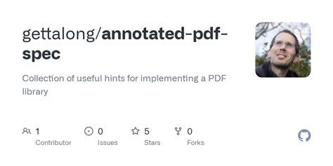 GitHub Gettalong Annotated Pdf Spec Collection Of Useful Hints For Implementing A PDF Library