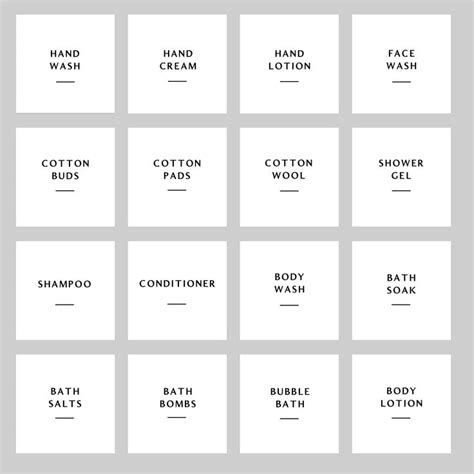 White Waterproof Bathroom Labels Little Crafts London