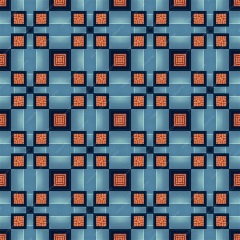 Premium Photo A Blue And Black Pattern With Squares