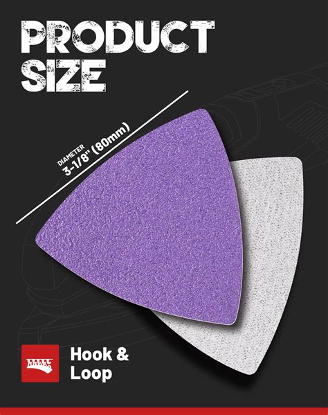 Ezarc Triangle Sanding Paper 3 1 8 Inch Triangular Sandpaper Hook And Loop