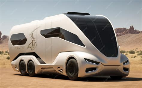 Premium Ai Image Luxury Futuristic Rv Van Living On The Road Concept