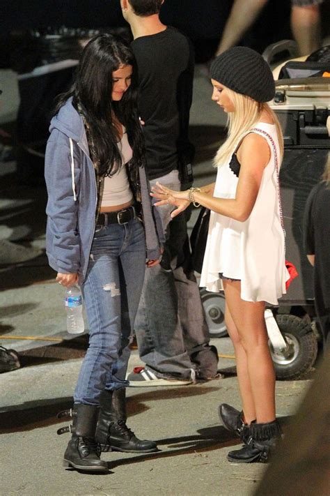 Selena Gomez And Ashley Tisdale On The Set Of Getaway In Atlanta