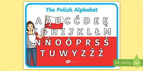 Alphabet Polish A4 Display Poster Polish Language Twinkl