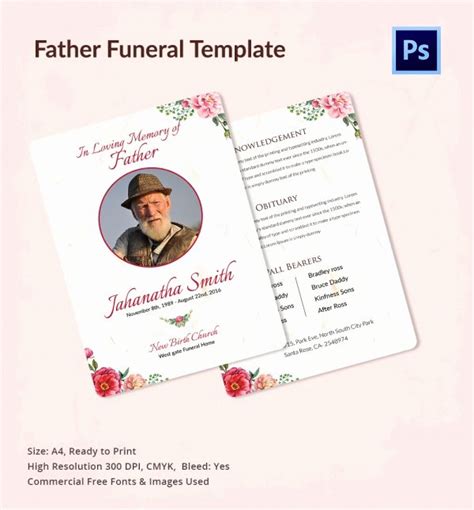 Obituary Templates For Father