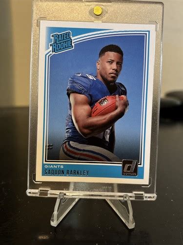 2018 Panini Donruss Rated Rookie Saquon Barkley Rookie Card Rc Ny