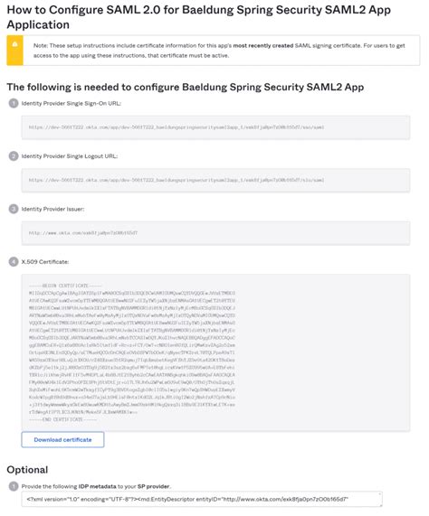 Saml With Spring Boot And Spring Security Baeldung