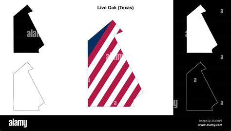 Live Oak County Texas Outline Map Set Stock Vector Image And Art Alamy