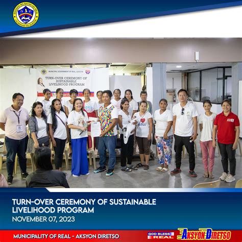 Turn Over Ceremony Of Sustainable Livelihood Program November 07 2023