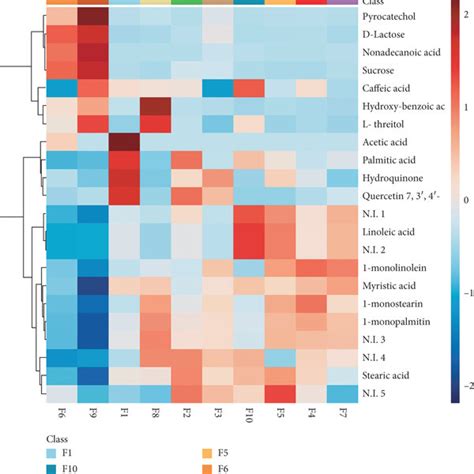 Heatmap Representation Of Metabolite Correlations In Herbal Infusions