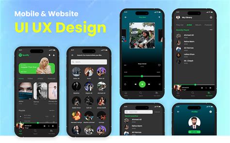 Spotify Mobile App Ui Ux By Tahir Shabbir On Dribbble