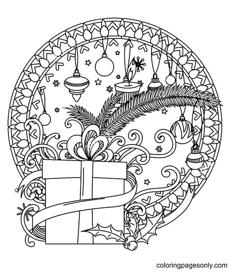 Christmas Mandala Coloring Pages 2 Printable For Free Download
