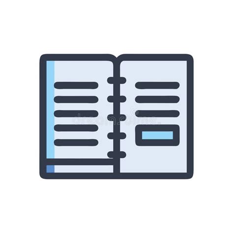 Creative Open Notebook For Notes And Ideas Stock Vector Illustration