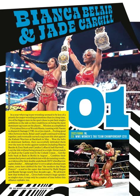 Bianca Belair And Jade Cargill Take Top Spot On Pwi Top 100 Tag Teams