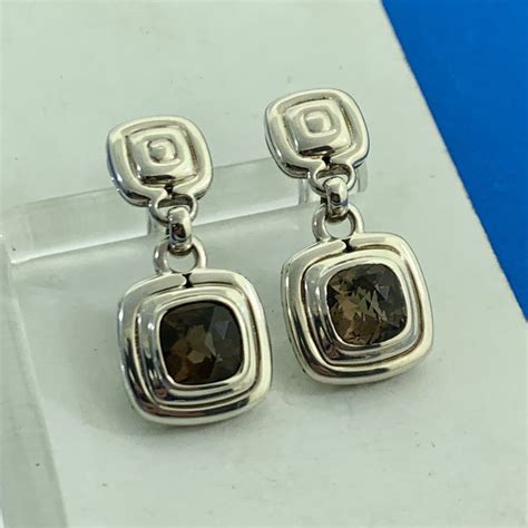 John Hardy 925 Sterling Silver Cushion Cut Smoky Quar Gem