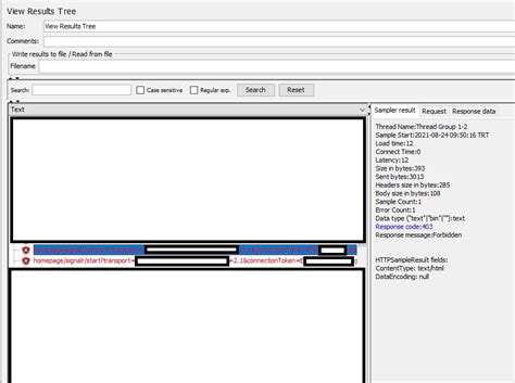 Response Errors 403 For Signalr Labels Recorded By Blazemeter For