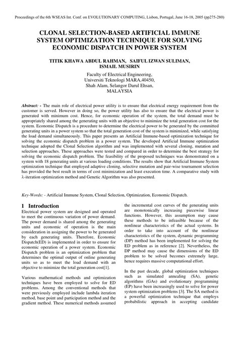 Pdf Clonal Selection Based Artificial Immune System Optimization