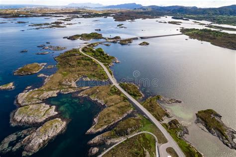 Atlantic Ocean Road Aerial Photography Norway Stock Image Image Of