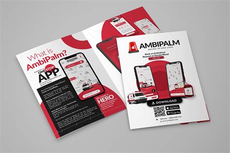 ambipalm ambulance app brochure on behance