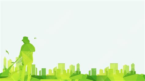 Green City Environmental Protection Painted Beautiful Powerpoint