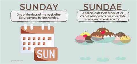 Sunday Vs Sundae Difference Meaning And Spelling