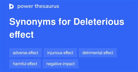 Deleterious Effect Synonyms 159 Similar Words And Phrases