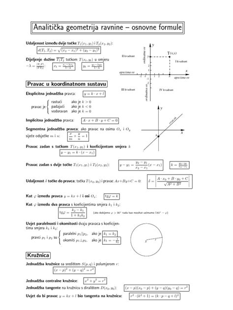 Analiticka Geometrija Formule Pdf Pdf
