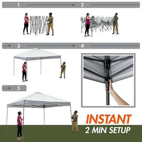 Ozark Trail 12 Ft X 10 Ft Instant Canopy Gray Anti Rust Hardware
