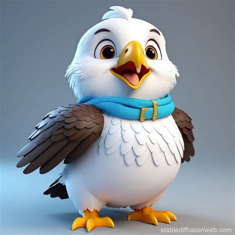 A Happy Fat Cute Eagle Stable Diffusion Online