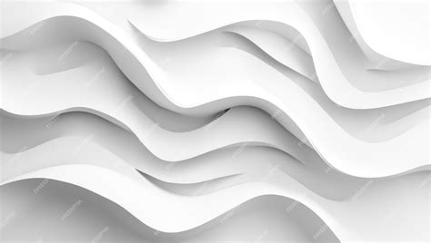 Abstract White Wave Pattern Premium Ai Generated Image