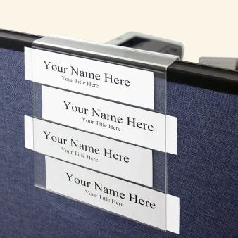 Multi Tier Name Plate Holders And The Cool Summer Cubicle Plastic