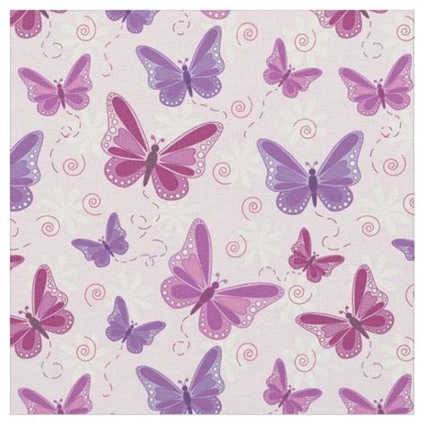 Butterfly Pattern Fabric Zazzle