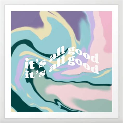 Its All Good Retro Inspirational Digital Print Wall Art Download Etsy