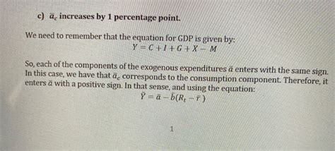 Solved Suppose The Parameters Of The Is Curve Are A 0 B