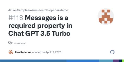 Messages Is A Required Property In Chat Gpt 35 Turbo · Issue 118