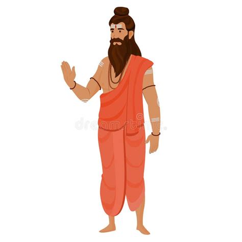 Sadhu Character Illustration Stock Vector Illustration Of Religion