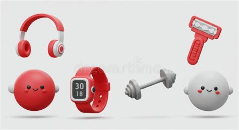 Red 3d Rendered Objects Stock Illustration Illustration Of Lighting 375955522