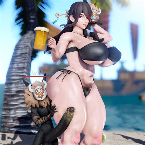 Rule 34 Beidou Genshin Impact Genshin Impact Hex3d Hilichurls