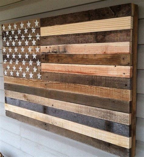 Reclaimed Pallet American Flag Wall Art 150 Pallet Flag Ideas