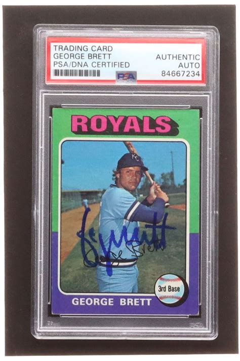 George Brett Signed 1975 Topps 228 Rc Psa Pristine Auction