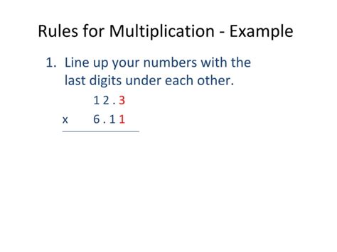 Rules For Decimals Ppt