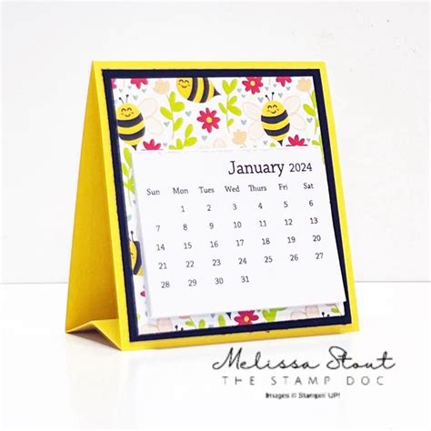 Simple Easel Calendar Handmade Desk Calendar Diy Desk Calendar