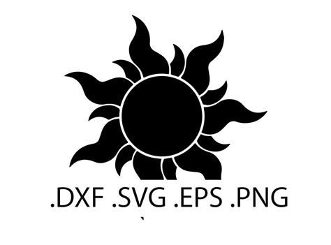 Tangled Sun Logo Tangled Repunzel Digital Download Instant
