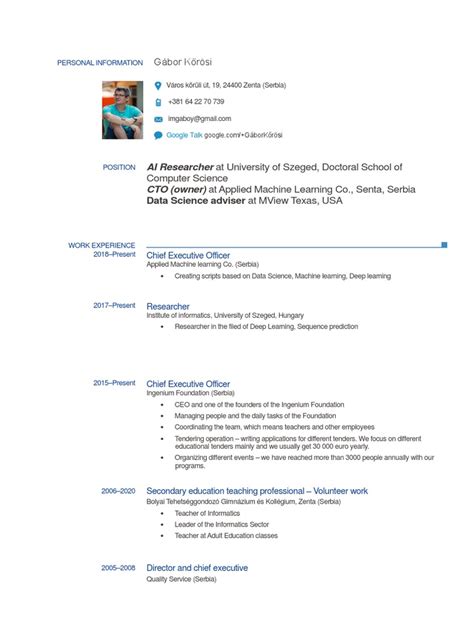 Gabor Korosi Cv Work English Pdf Computer Science Computing